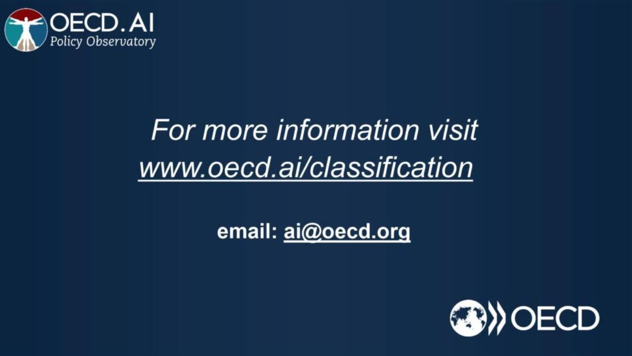 OECD - OECD Framework for the Classification of AI systems - Knowledge ...